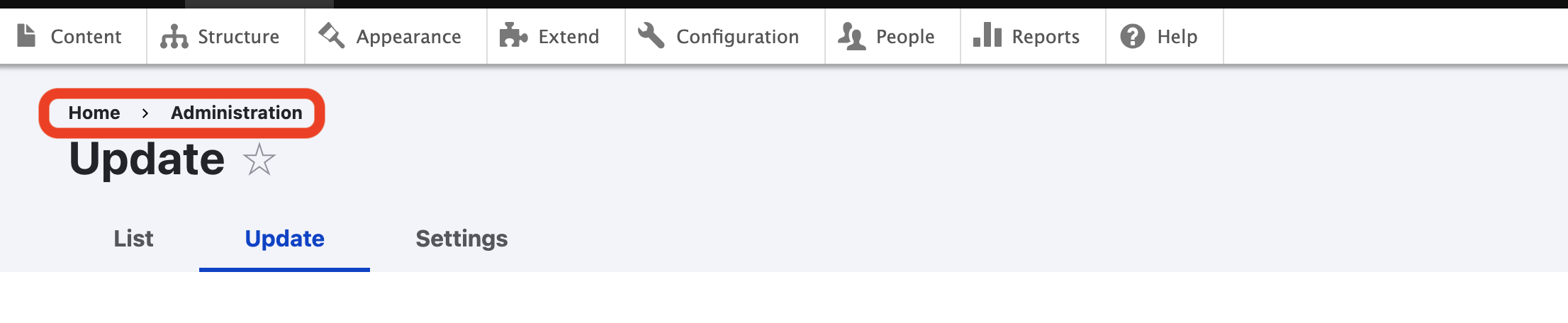 Broken Breadcrumb on Appearance tab. [#3375850] | Drupal.org
